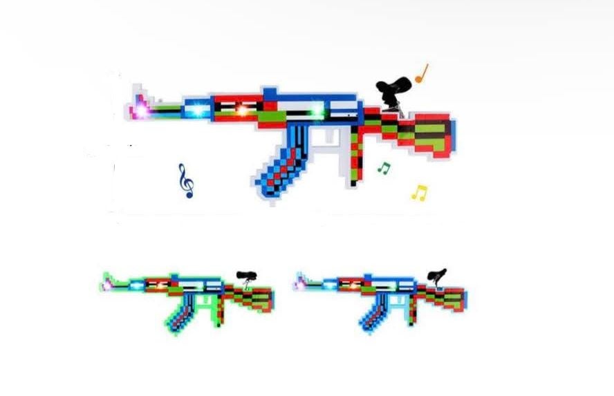 LED Minecraft Light Up AK Gun Toy with Sound | Resell Indy